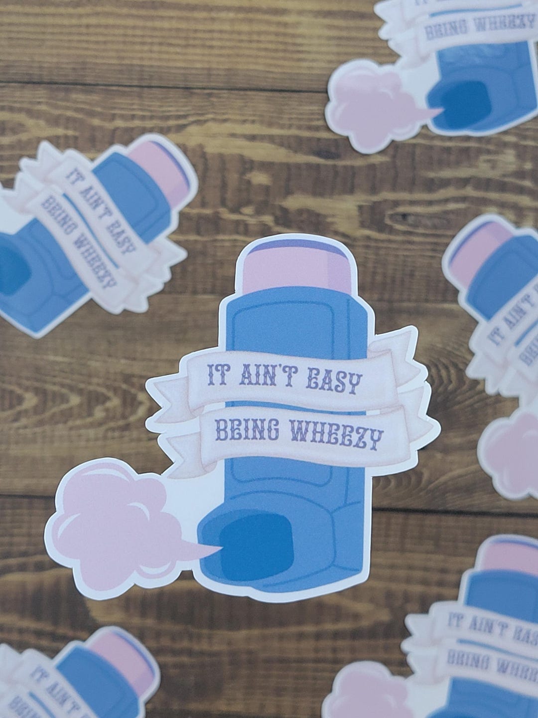 It Ain't Easy Being Wheezy, Inhaler, Asthma, Humorous, Sticker - Etsy