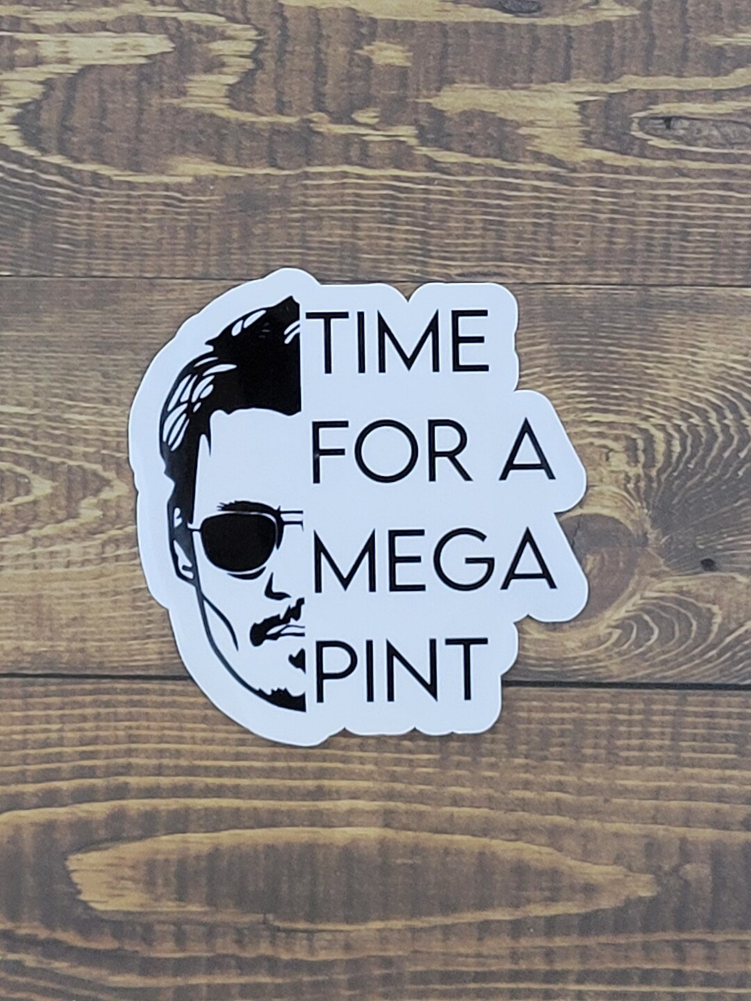 Johnny Depp, Time for A Mega Pint, Sticker - Etsy