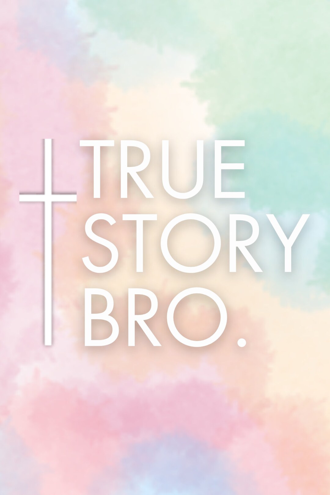 True Story Bro, Cross, Vinyl Decal, White Vinyl - Etsy