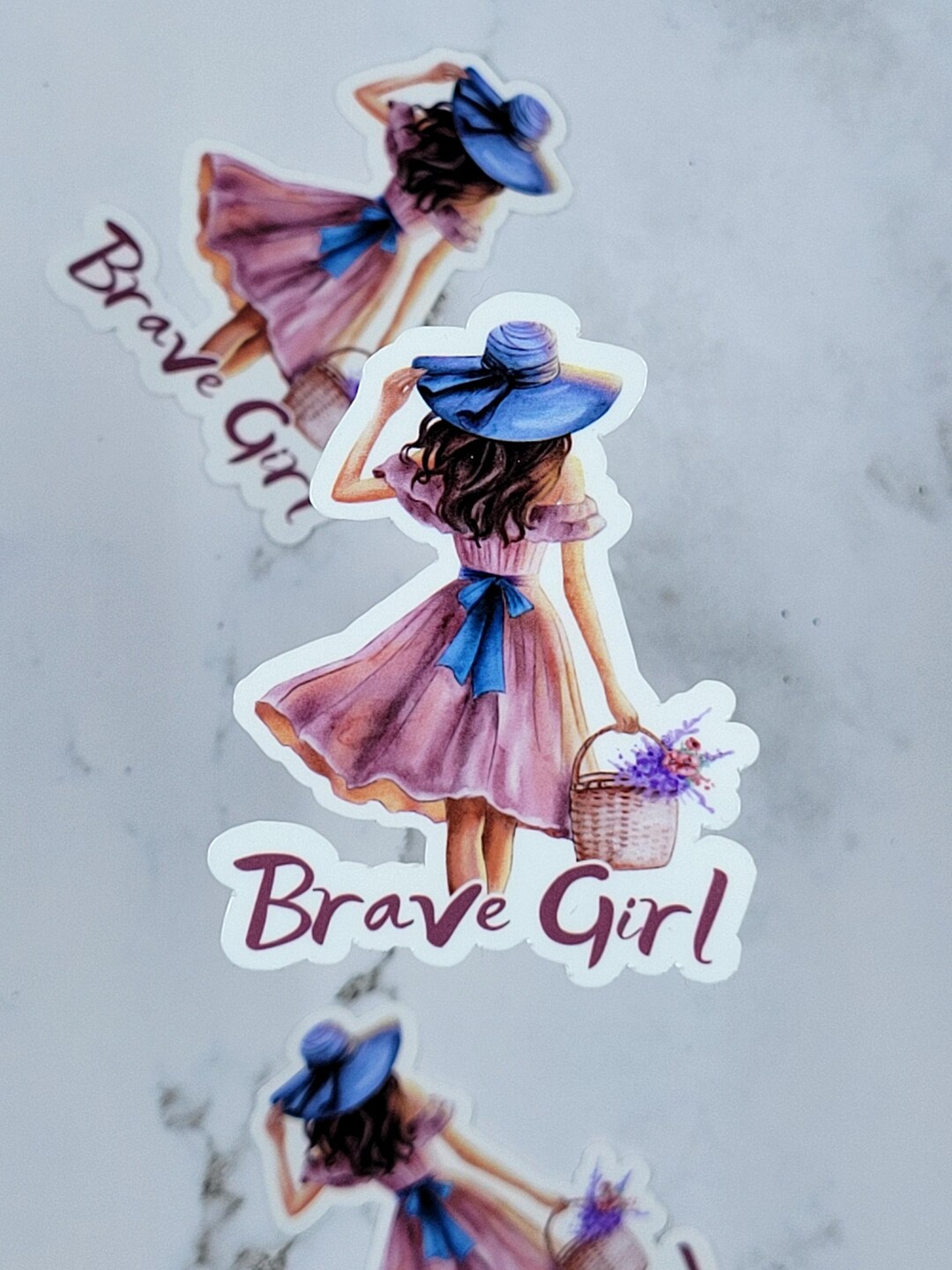 Brave Girl, Sticker, Sundress, Flowers - Etsy