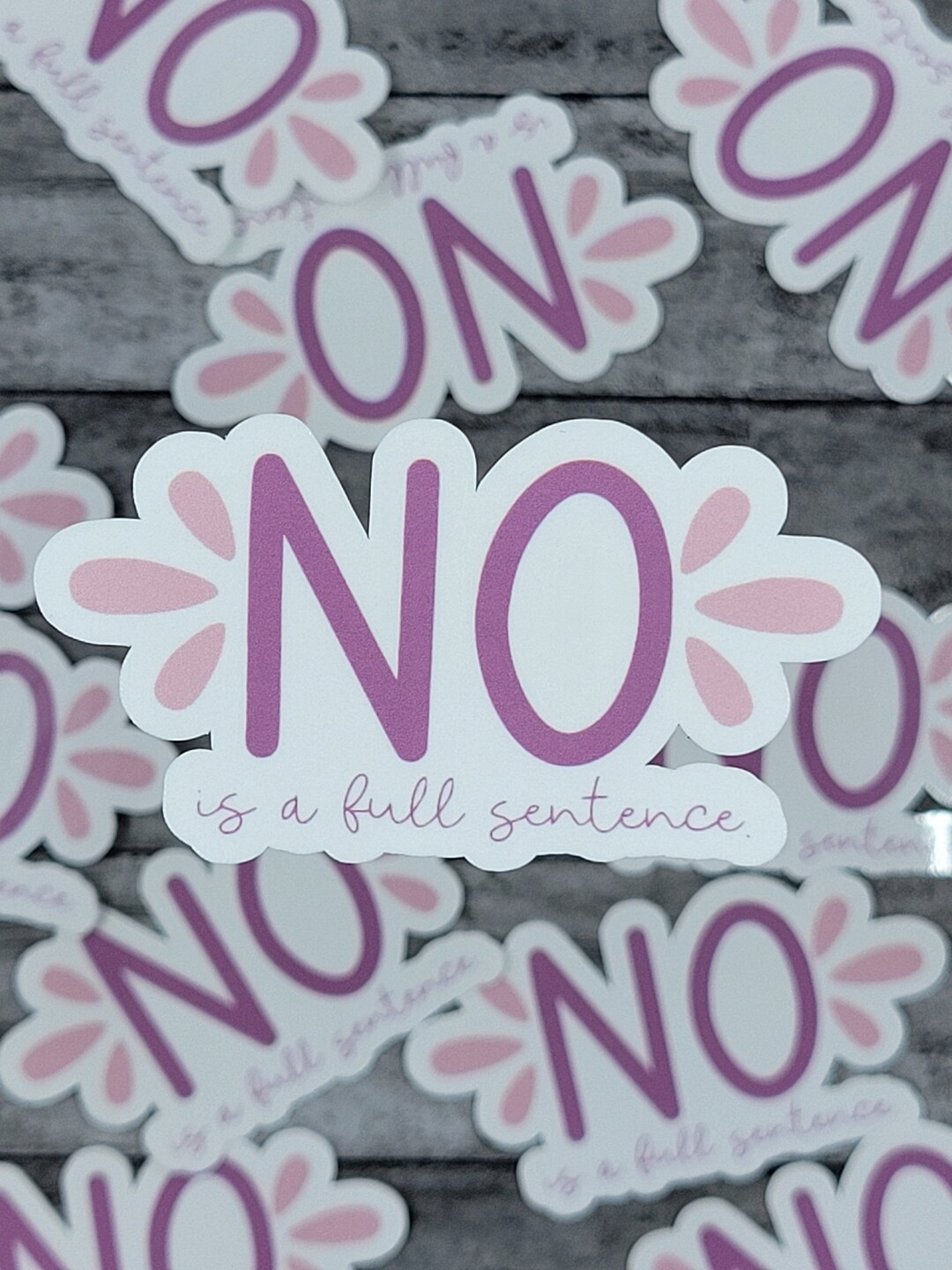 No is A Full Sentence Sticker, Pink - Etsy