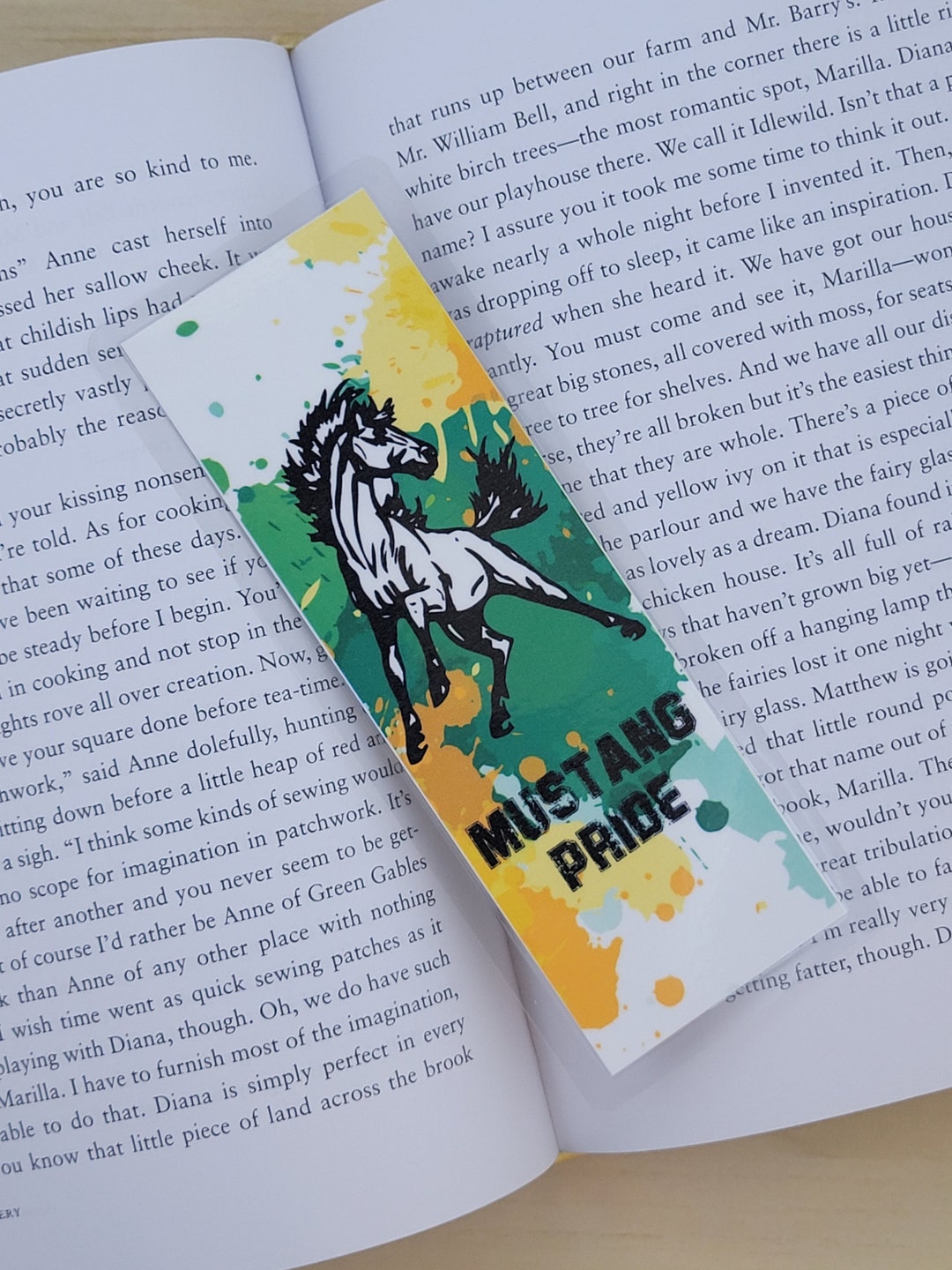Mustang Pride Bookmark, School Mascot - Etsy