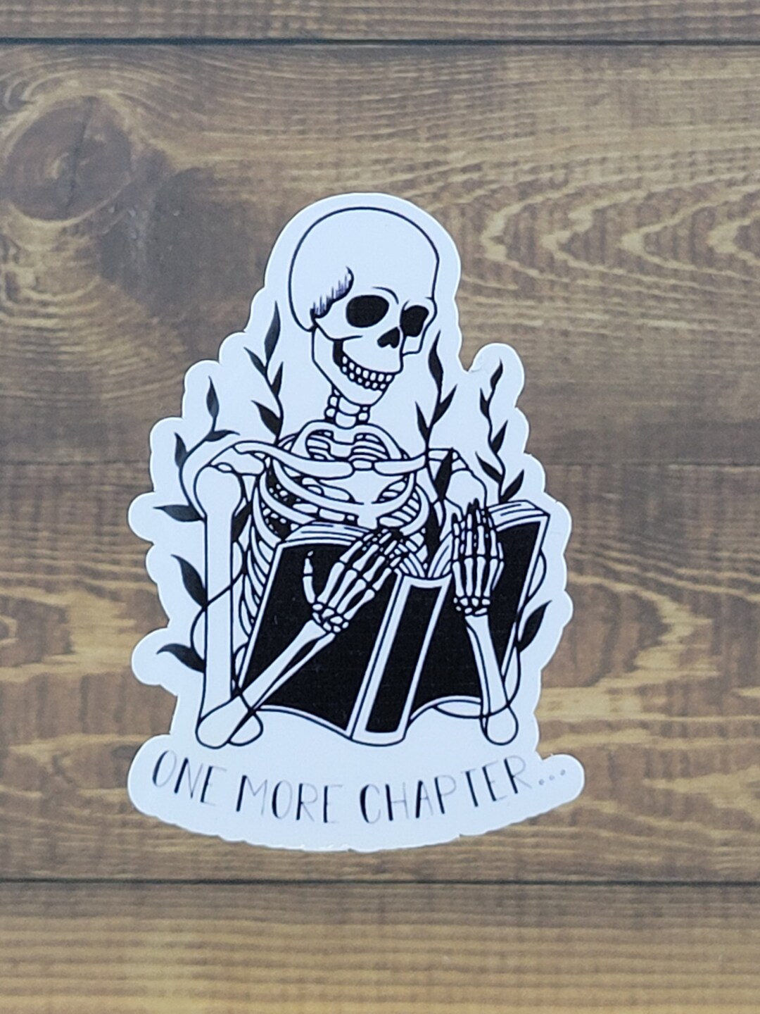 One More Chapter, Skeleton, Sticker - Etsy