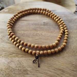 Natural Western Red Cedar Wood Round Bead Mala in 8mm Bead - Etsy
