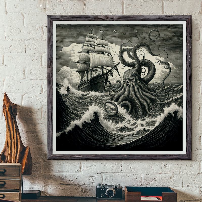 Kraken Print - Etsy