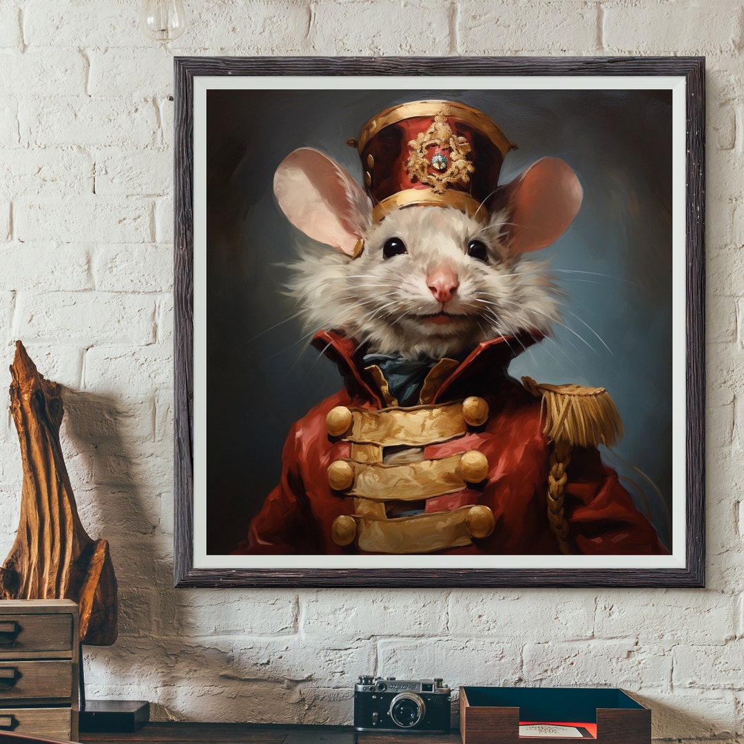Circus Mouse Ringmaster, Renaissance Animal Painting, Animal Head Human ...