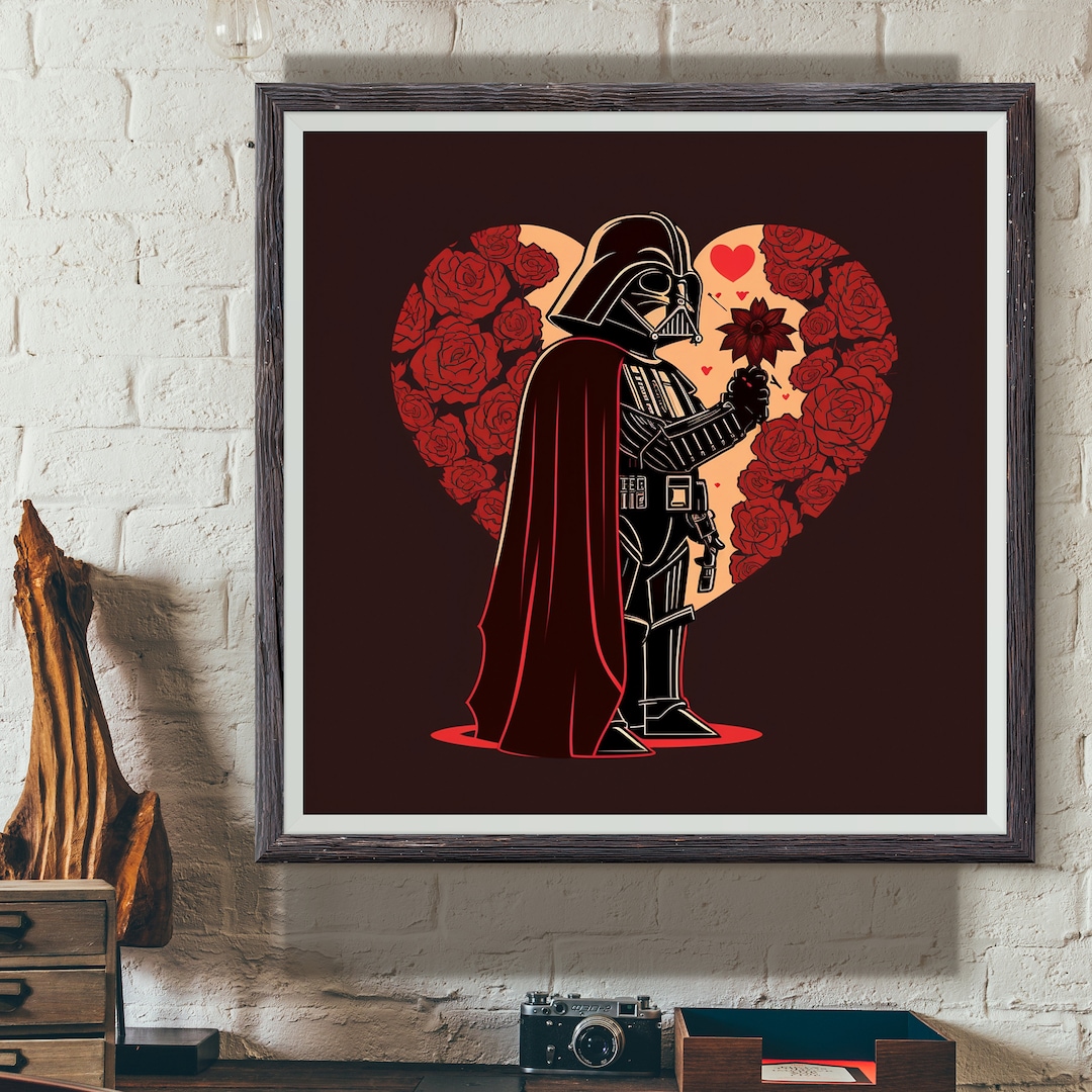 Darth Vader in Love, Star Wars Art Print - Etsy