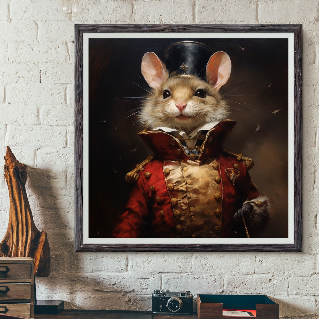 Circus Mouse Ringmaster, Renaissance Animal Painting, Animal Head Human ...