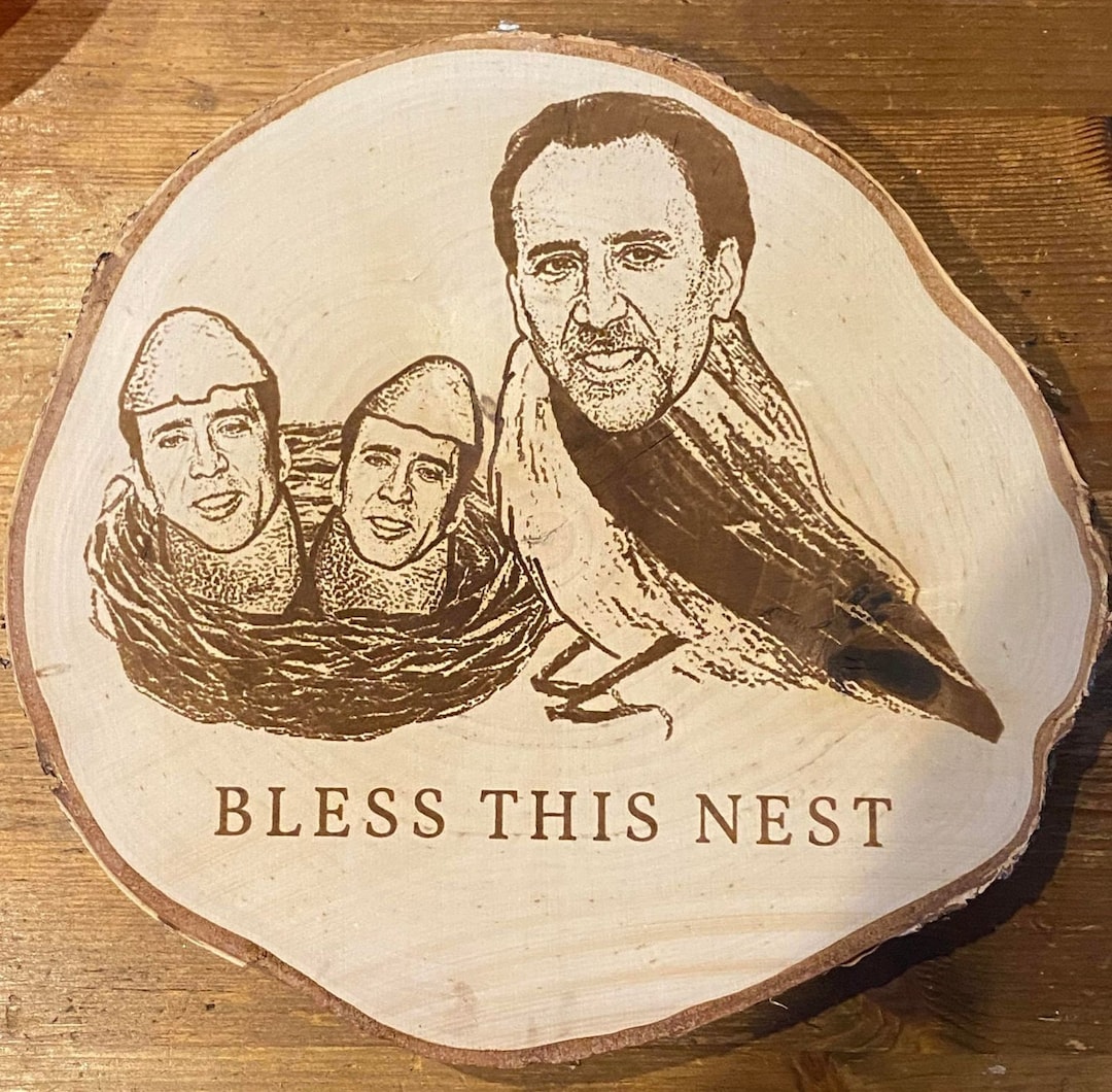 Nicolas Cage - Bless This Nest Wooden Sign - Etsy