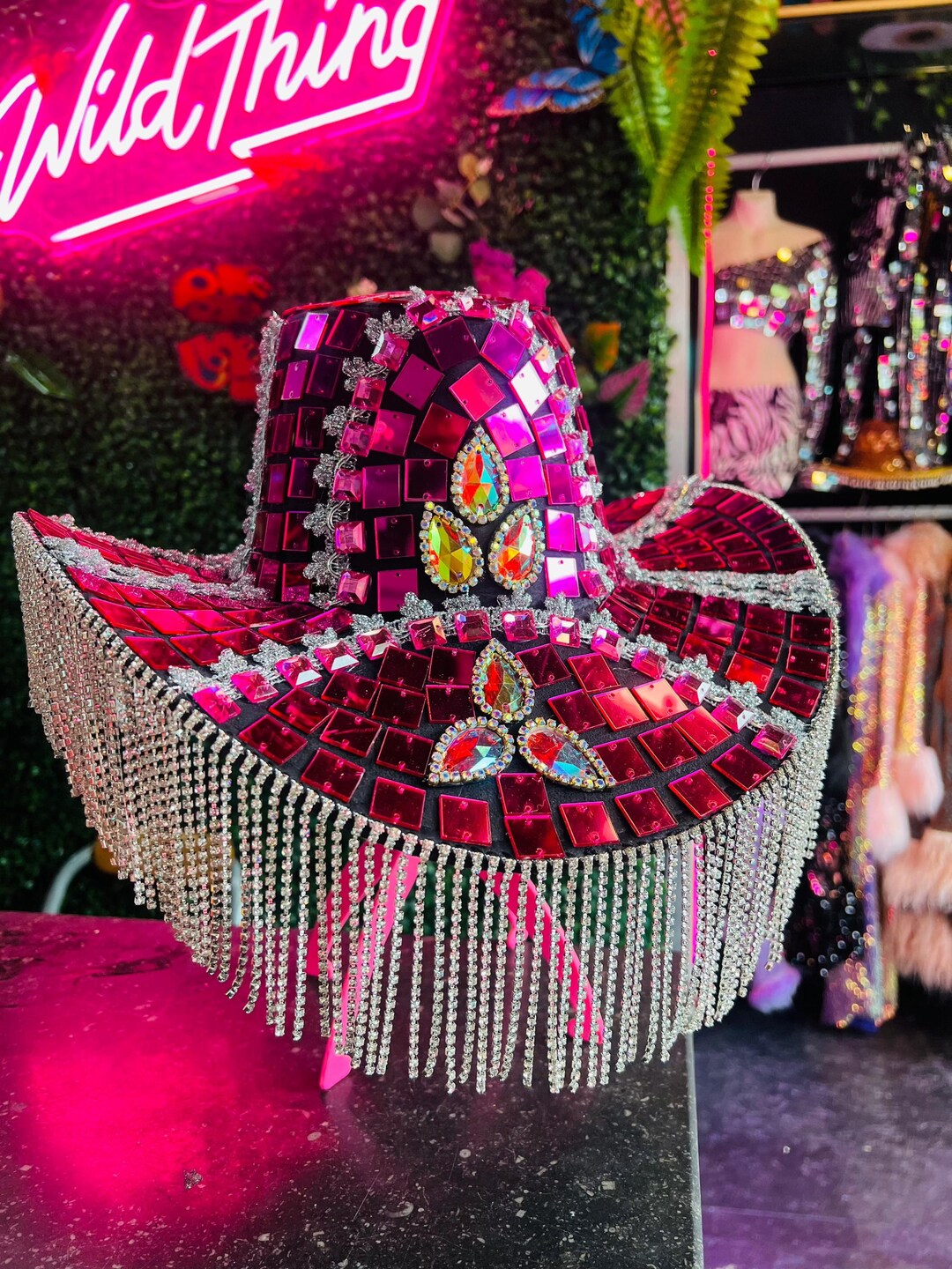 Pink Molly Mirror Cowboy Hat - Etsy