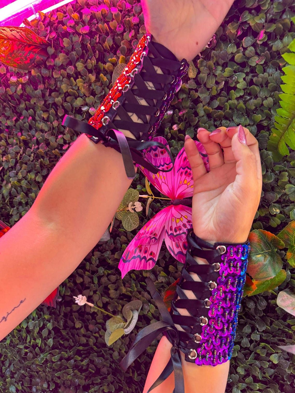 Rainbow Bright Arm Cuffs - Etsy