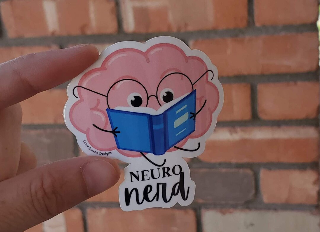Neuro Nerd Sticker Brain Sticker Neuro Stickers Medical - Etsy