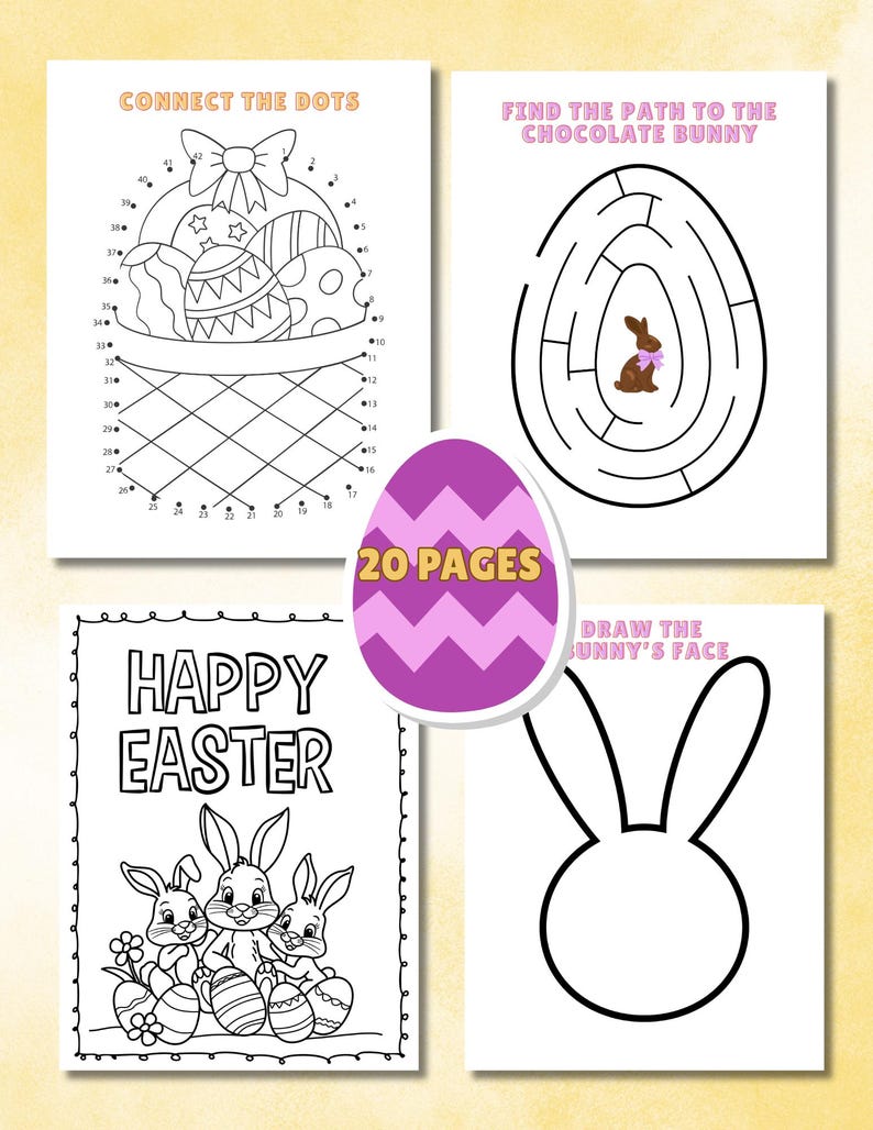 Easter Worksheet Bundle | Printable Worksheets | 20-pack - Etsy