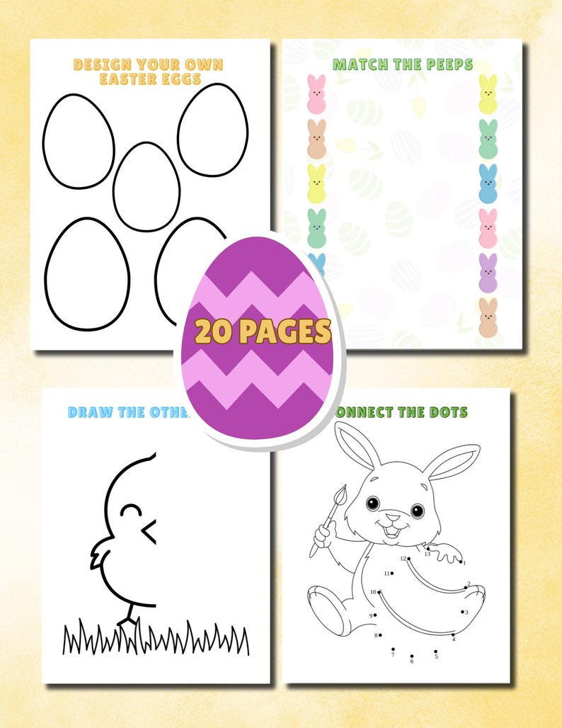 Easter Worksheet Bundle | Printable Worksheets | 20-pack - Etsy