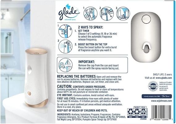 Glade Automatic Spray Diffuser Limited Edition - Etsy