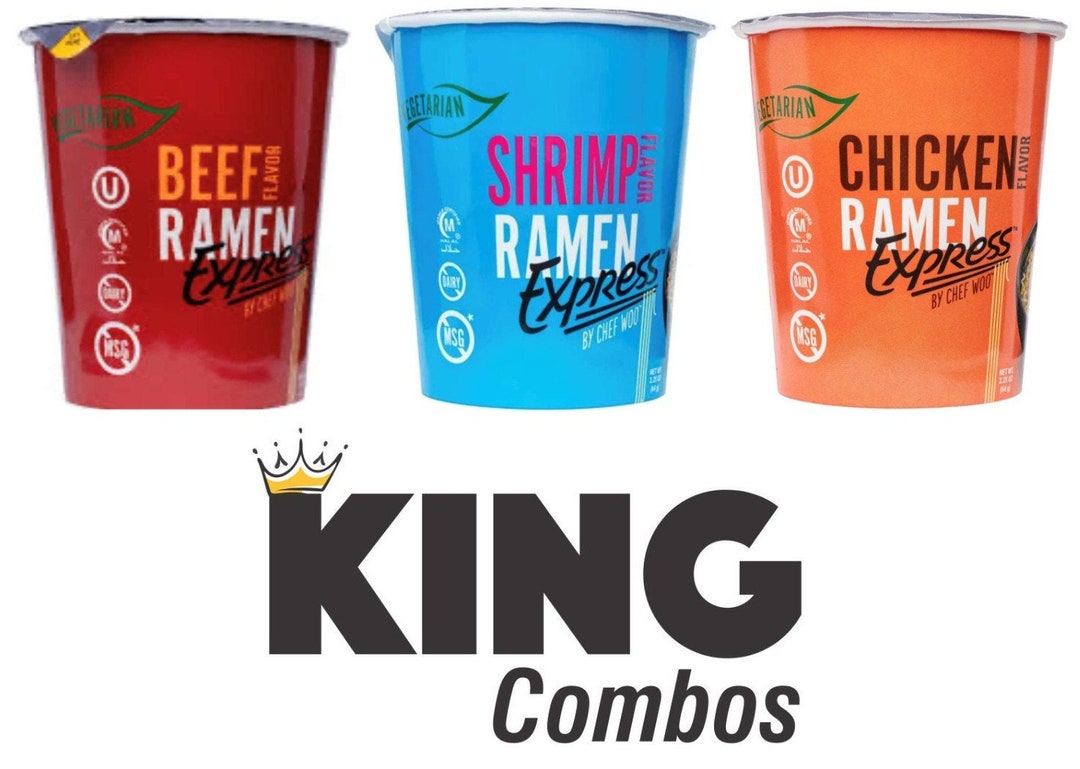 RAMEN EXPRESS Chicken Shrimp and Beef Flavor Ramen Cup - Etsy