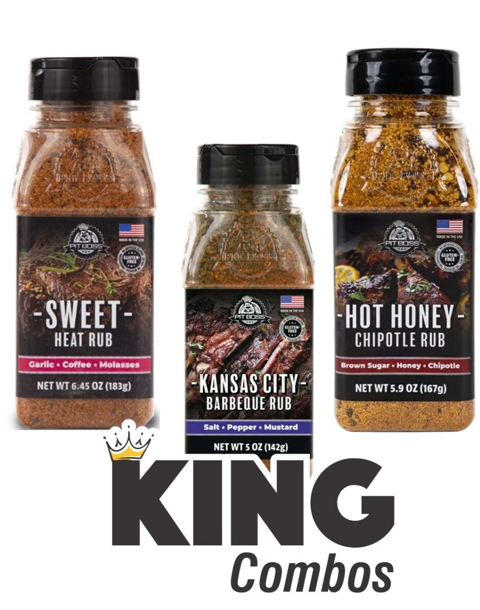 Pit Boss Grill Seasoning & Rub Trio Sweet, Hot Honey and Kansa Rub 5.0 ...