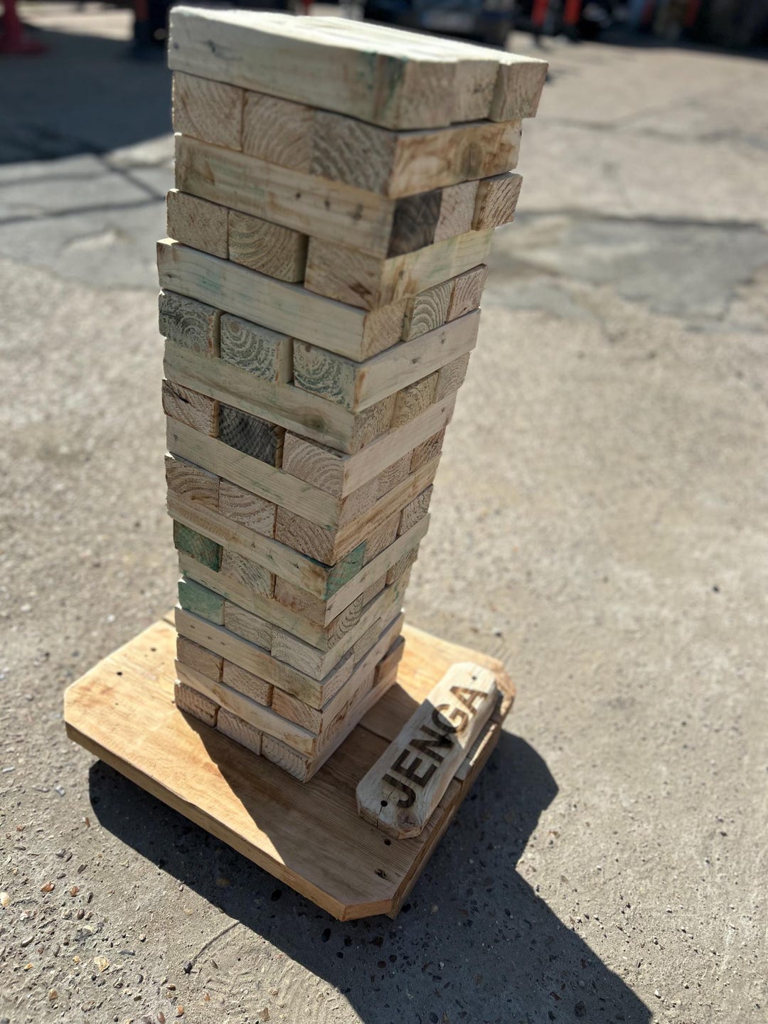 Giant Wooden Jenga Game With Platform - Etsy UK