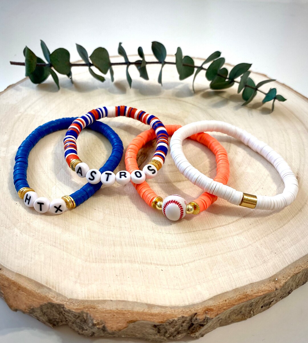 Astros Game Night- Stackable Heishi Bracelets- Houston TX- Playoffs ...