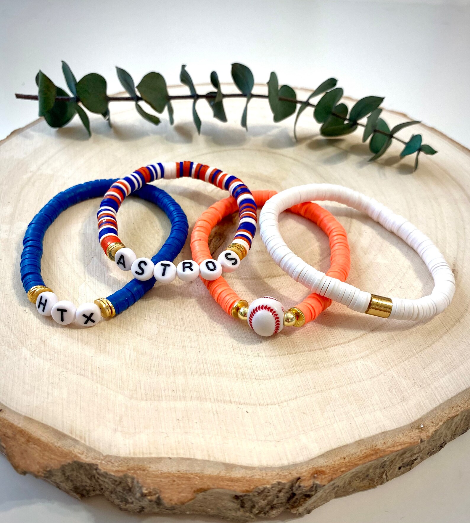 Astros Game Night Stackable Heishi Bracelets Houston TX - Etsy