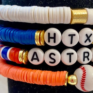 Astros Game Night- Stackable Heishi Bracelets- Houston TX- Playoffs ...