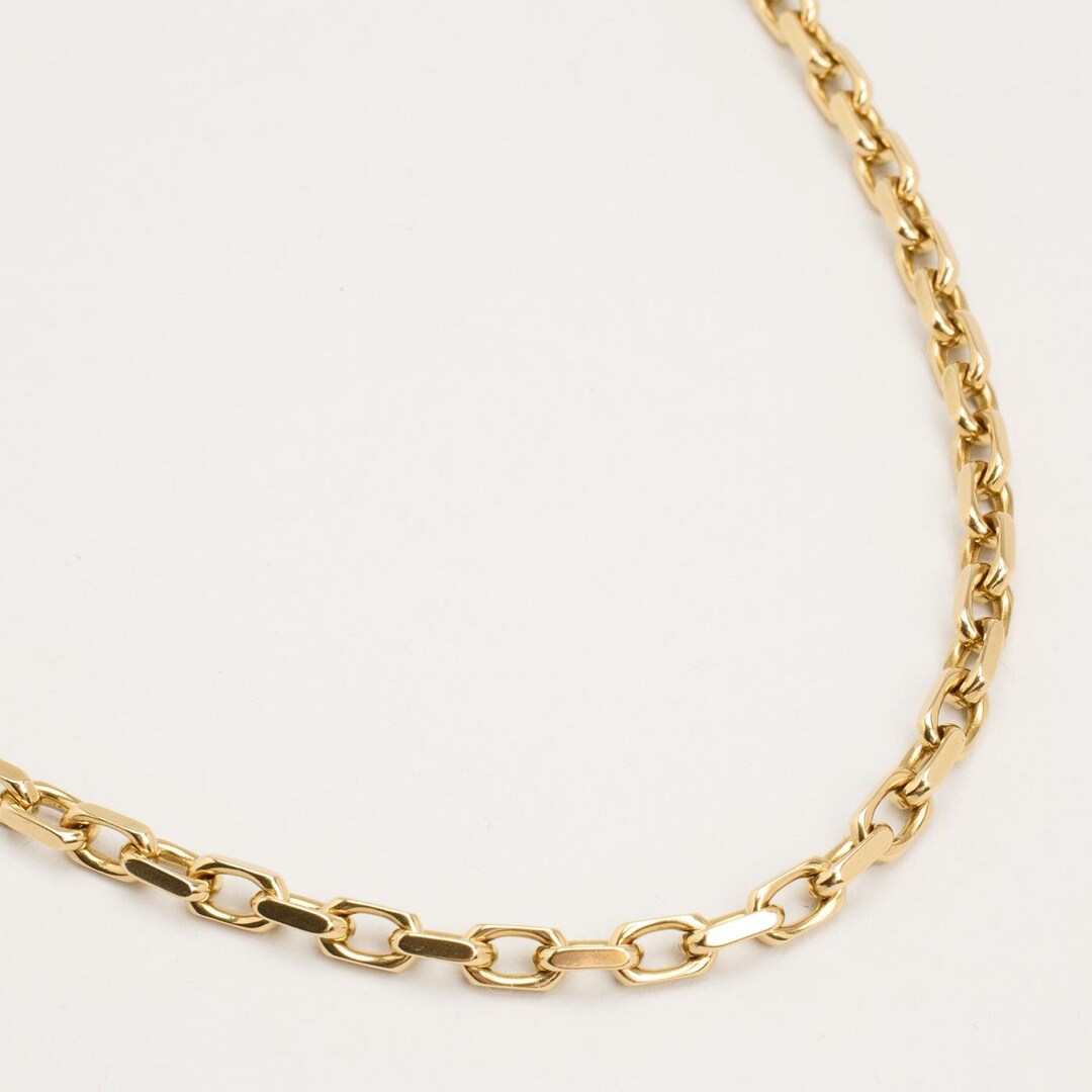 Anchor Chain Necklace in 8K Gold, 27.17 Inches Solid Gold Quality Fine ...