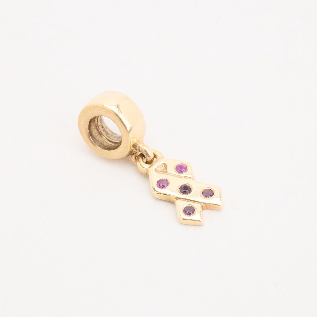 Pandora Charm With and Ruby in 14K Gold, 0.79 Inches | Real Genuine - Etsy
