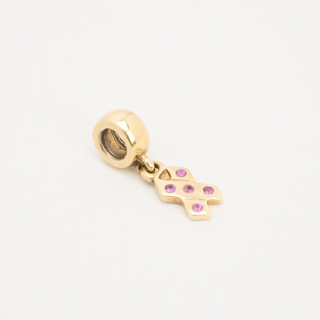 Pandora Charm With and Ruby in 14K Gold, 0.79 Inches | Real Genuine - Etsy