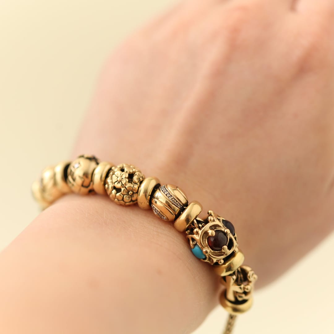 Trollbeads Bracelet in 18K Gold, 8.66 Inches Vintage Solid Gold Fine ...