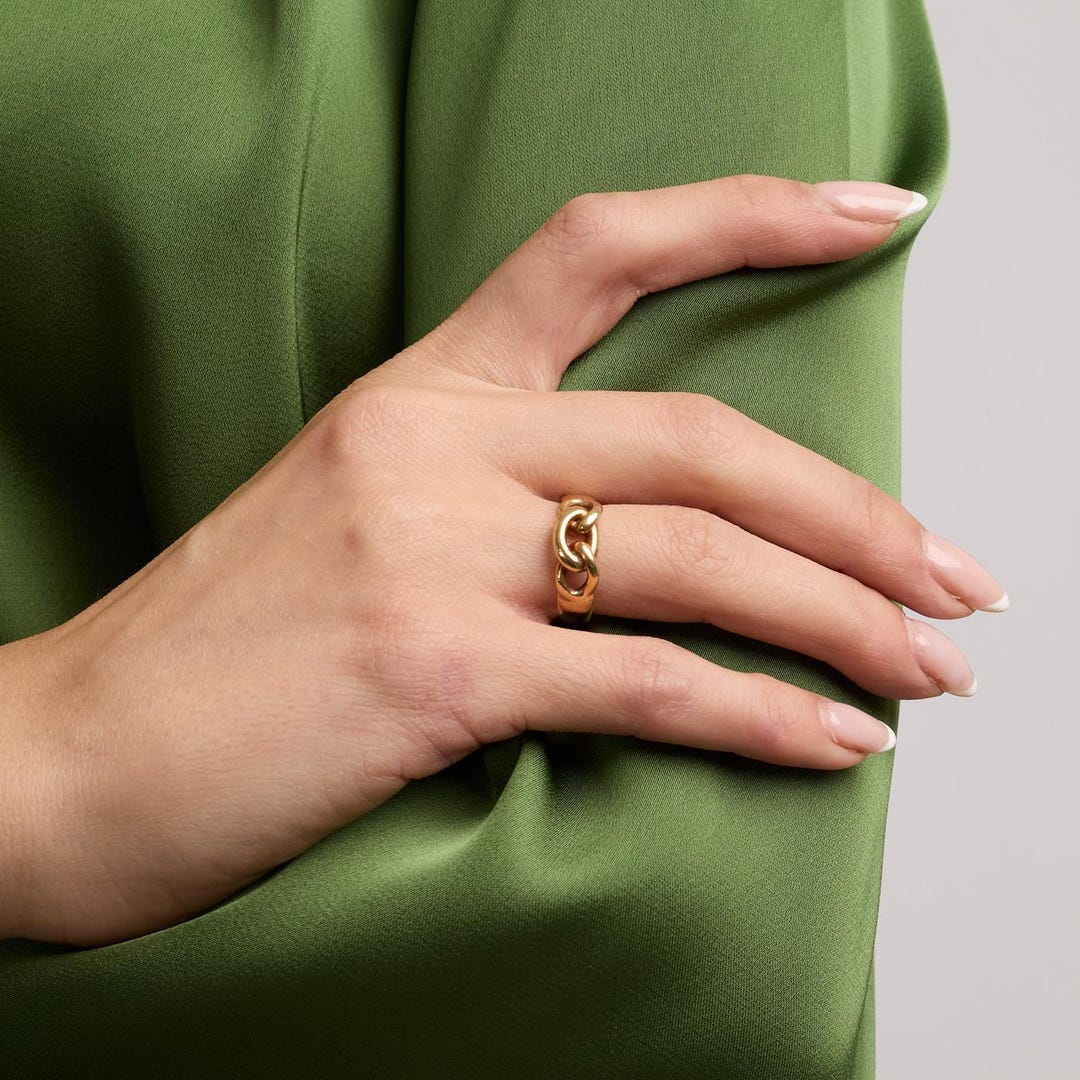 Curb Ring in 14K Gold Size 5 Vintage Solid Gold Quality Fine Jewelry ...