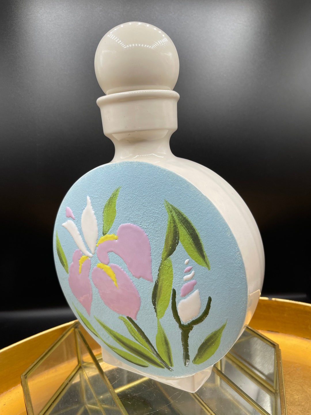 Mid Century Modern, Retro, Ceramic, Hand-painted Decanter, Spring and ...