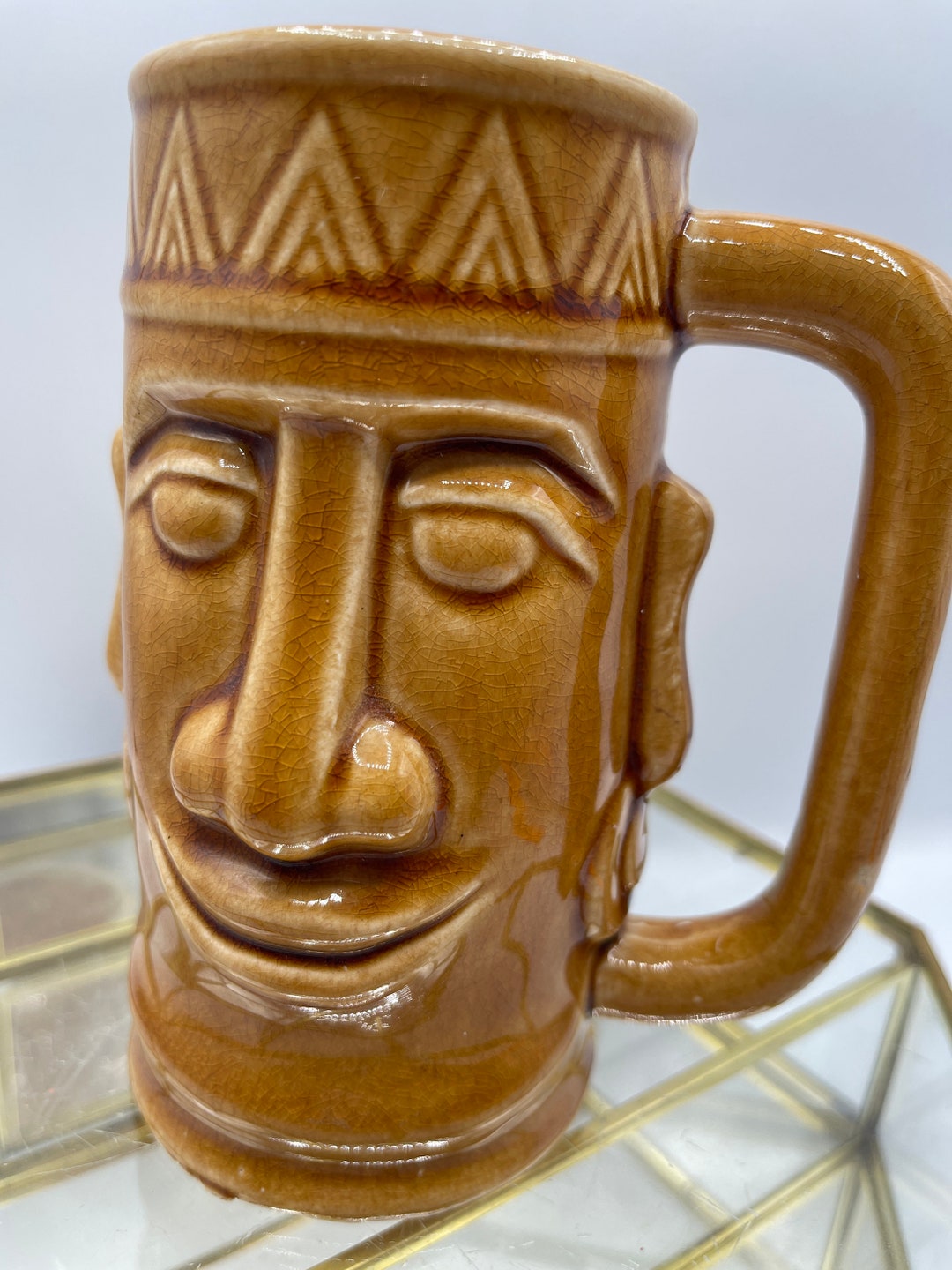 Vintage Tiki Mug, Happy, Sad Face, Made in Japan - Etsy