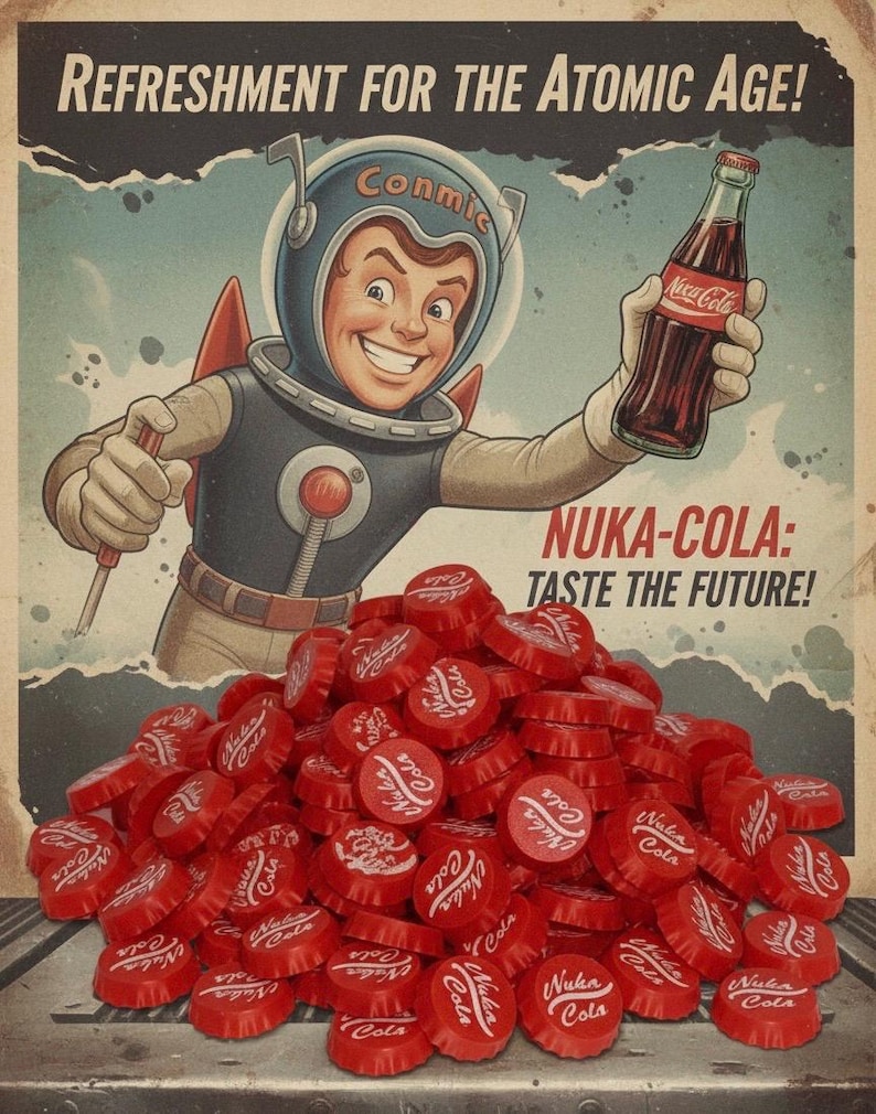 Fallout Prop Replica: Nuka Cola Bottle Caps for Cosplay and Gaming ...
