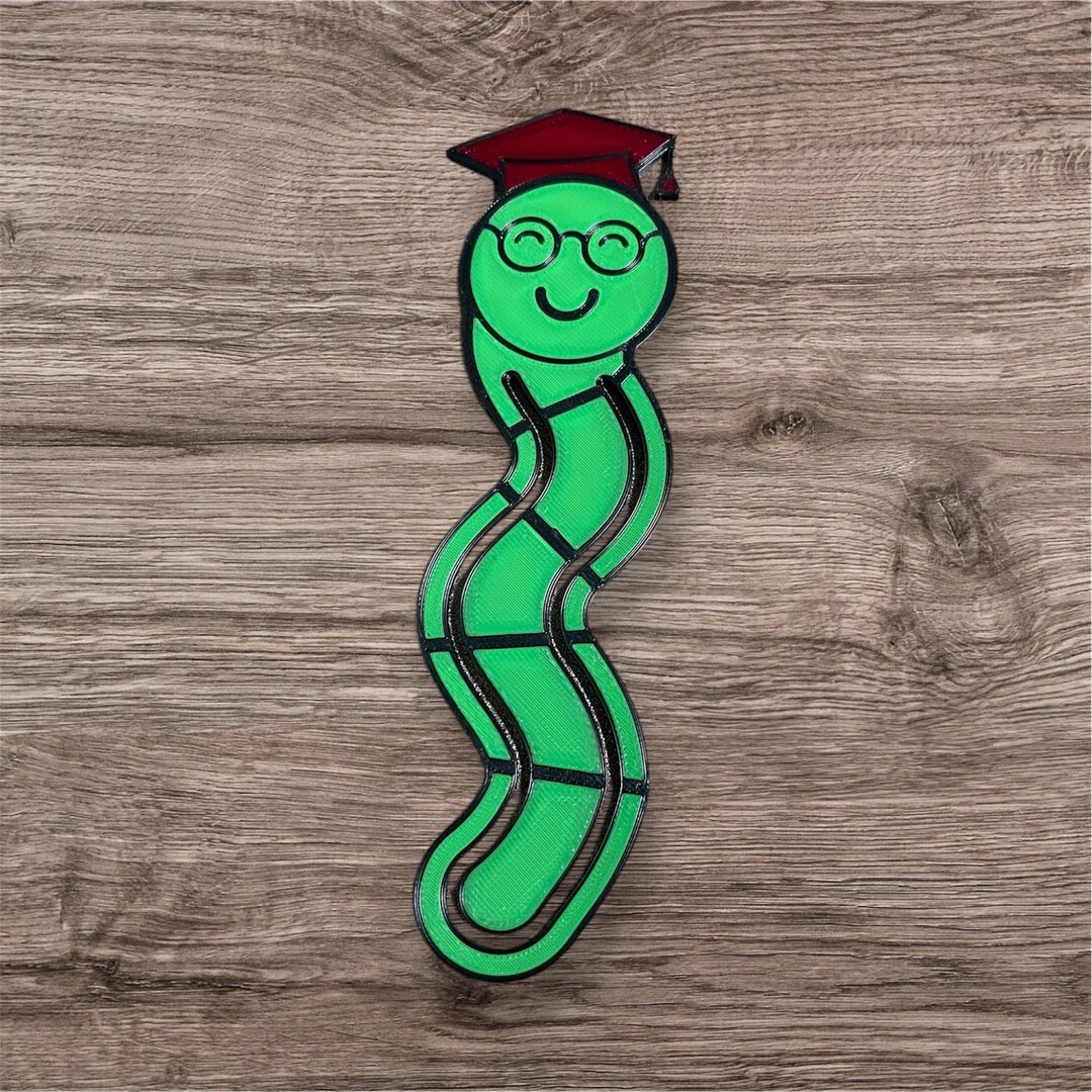 Bookworm Bookmark - Etsy