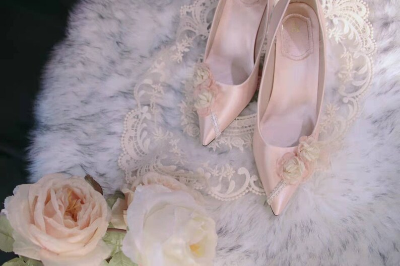 Champagne Pink Heels Marie Antoinette Rococo Baroque Bridal Heels Paris ...