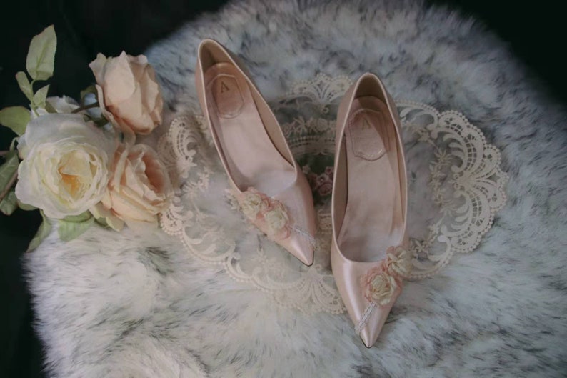 Champagne Pink Heels Marie Antoinette Rococo Baroque Bridal Heels Paris ...