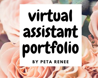 Virtual Assistant Portfolio Template for Canva | Editable VA Portfolio ...