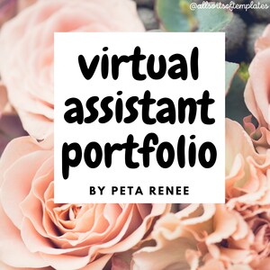 Virtual Assistant Portfolio Template for Canva | Editable VA Portfolio ...