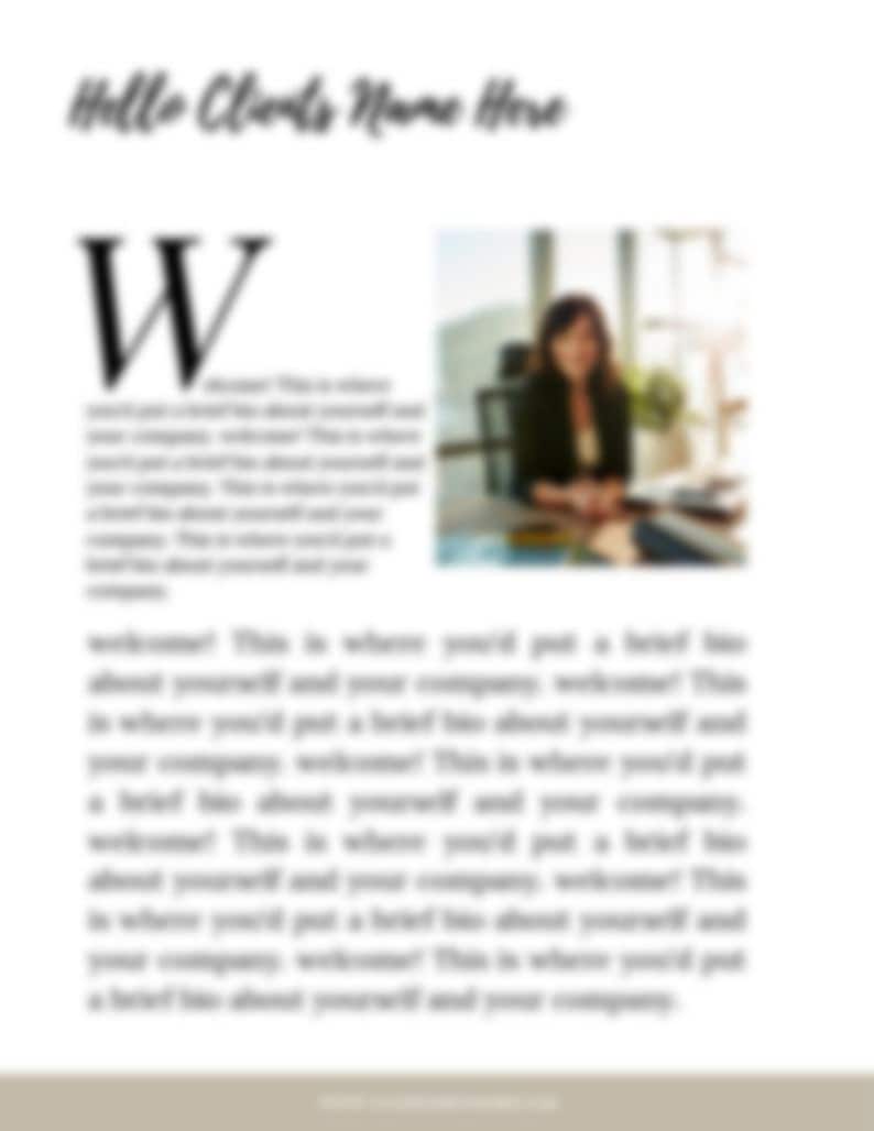 Virtual Assistant Portfolio Template - Services Guide - Etsy