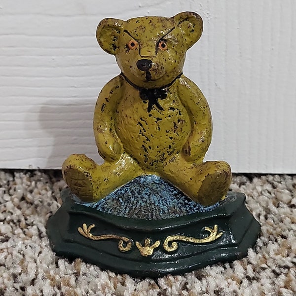 Cast Iron Bear Door Stop - Etsy