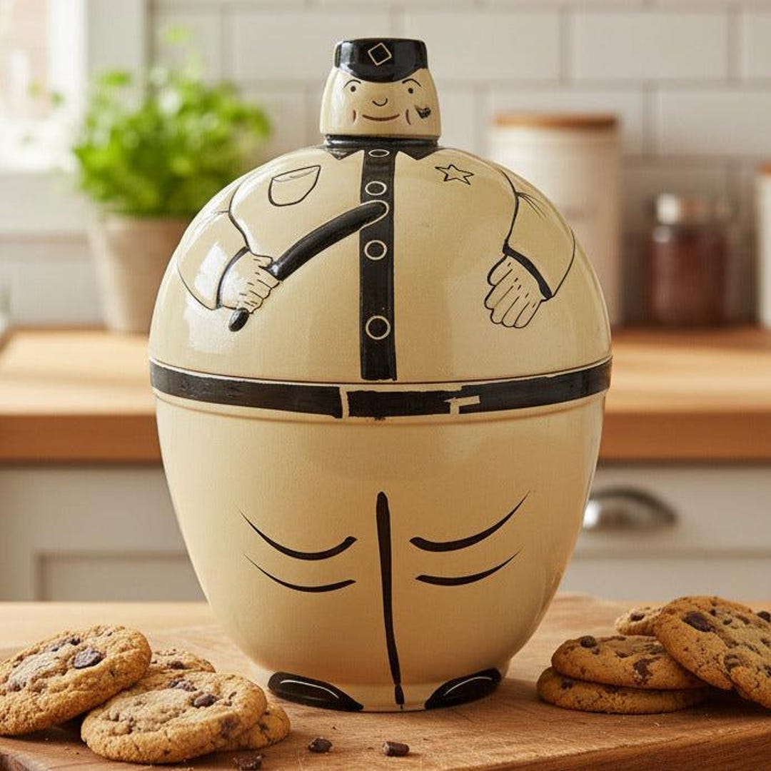 Original (likely) Watt Pottery Policeman Cookie Jar - Etsy