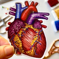 Floral Thoracic Cavity Sticker: Weatherproof Anatomy Decal - Etsy