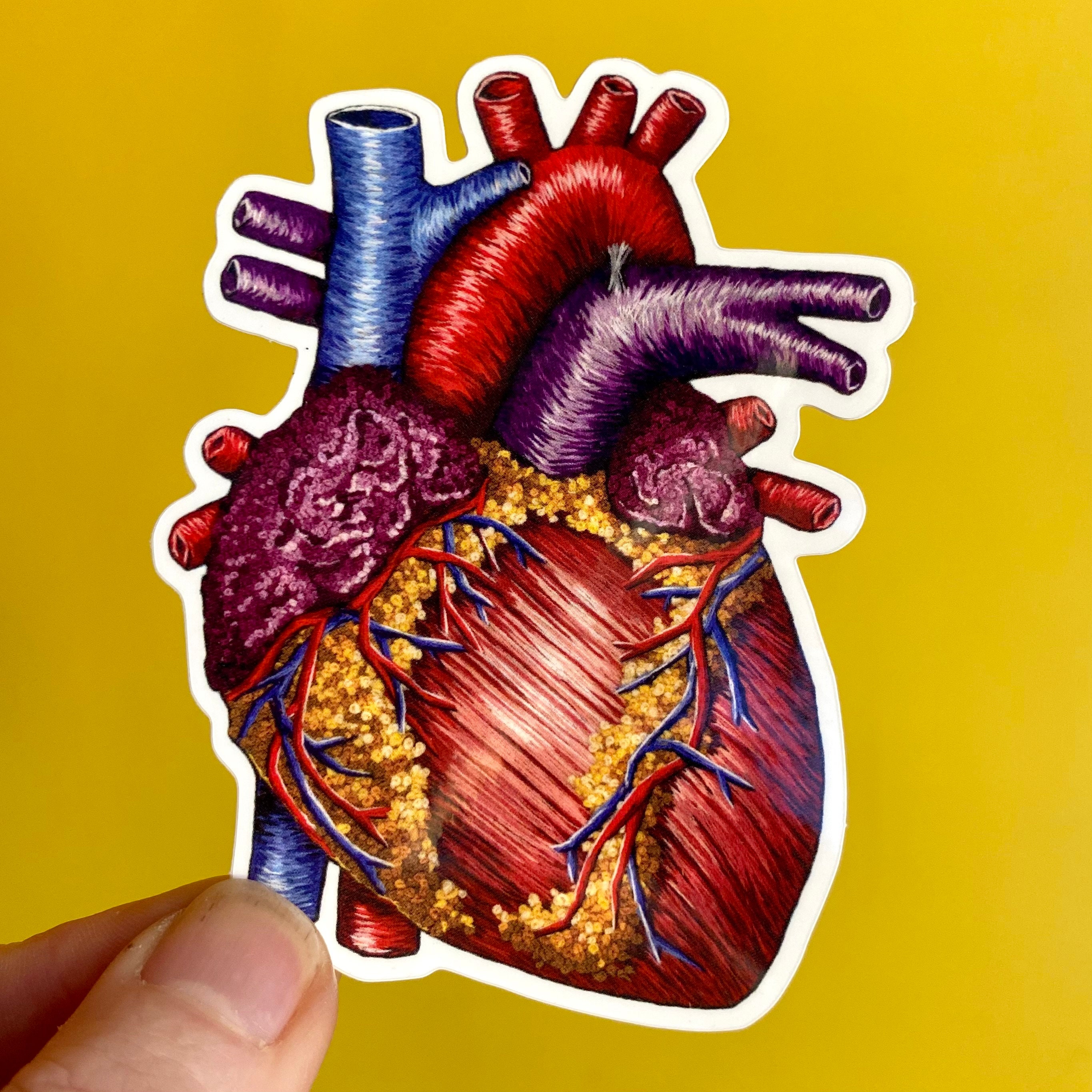 Sticker: Hand Embroidered Heart - Etsy