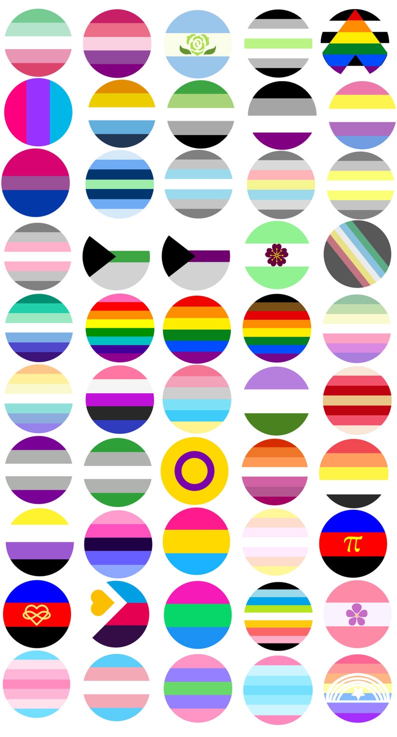 Custom Pronoun Badge With Custom Flag Background - Etsy