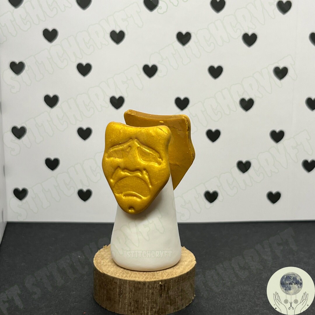 ADOPT A GHOST Polymer Ghost Wearing Theatrical Masks Handmade to Order ...