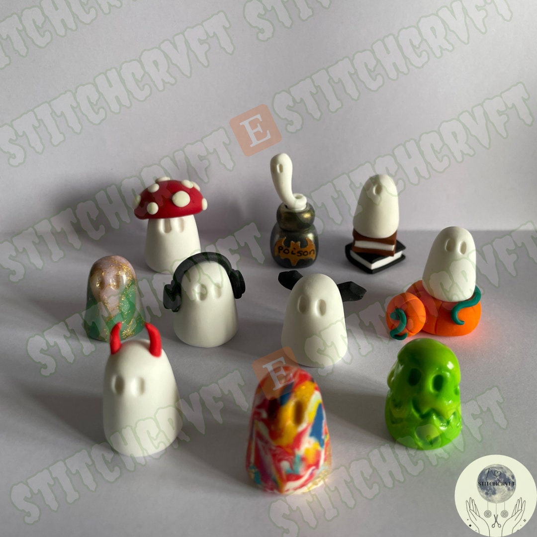 ADOPT A GHOST | Mini Polymer Clay Ghost! | Handmade to Order | Ghost ...