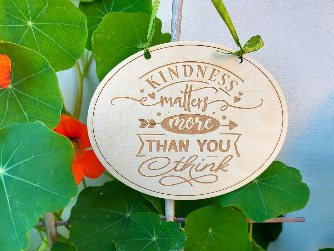 KINDNESS Theme Plaque / Christian Home Decor / Gratitude Art / Wooden ...