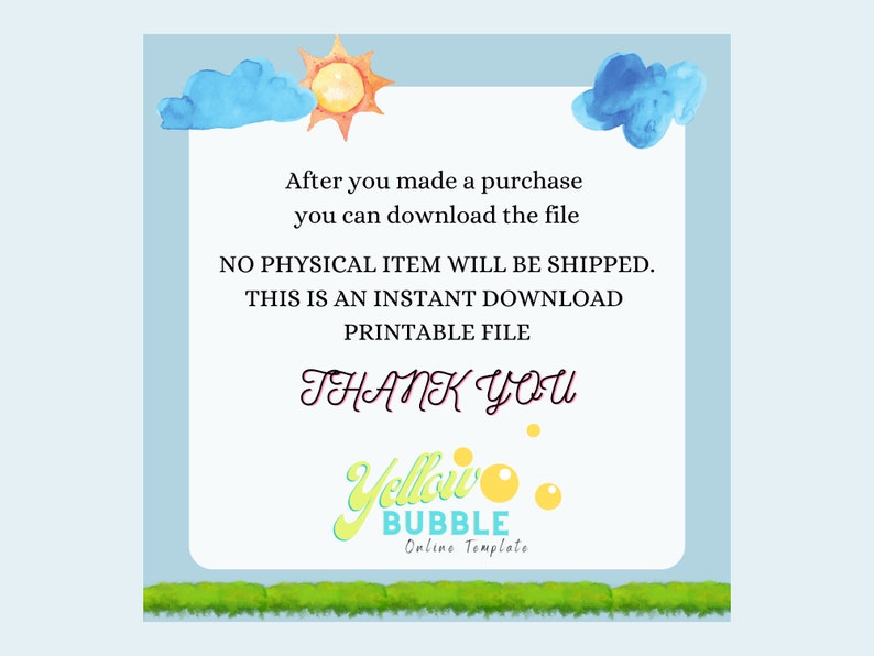 Sun and Sky Printable Memopad Printable Memopad Sheet Printable Sticky ...