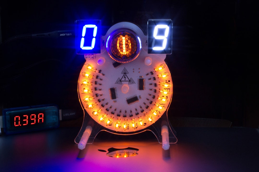 Kit: Light Tower 3 21 Neon Lamps and 1 Nixie Tube Clock Dual High ...