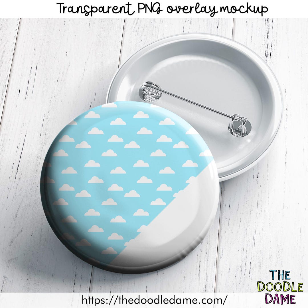 Transparent PNG Overlay Mockup of Pin Badge - Basic Mockup - Canva ...